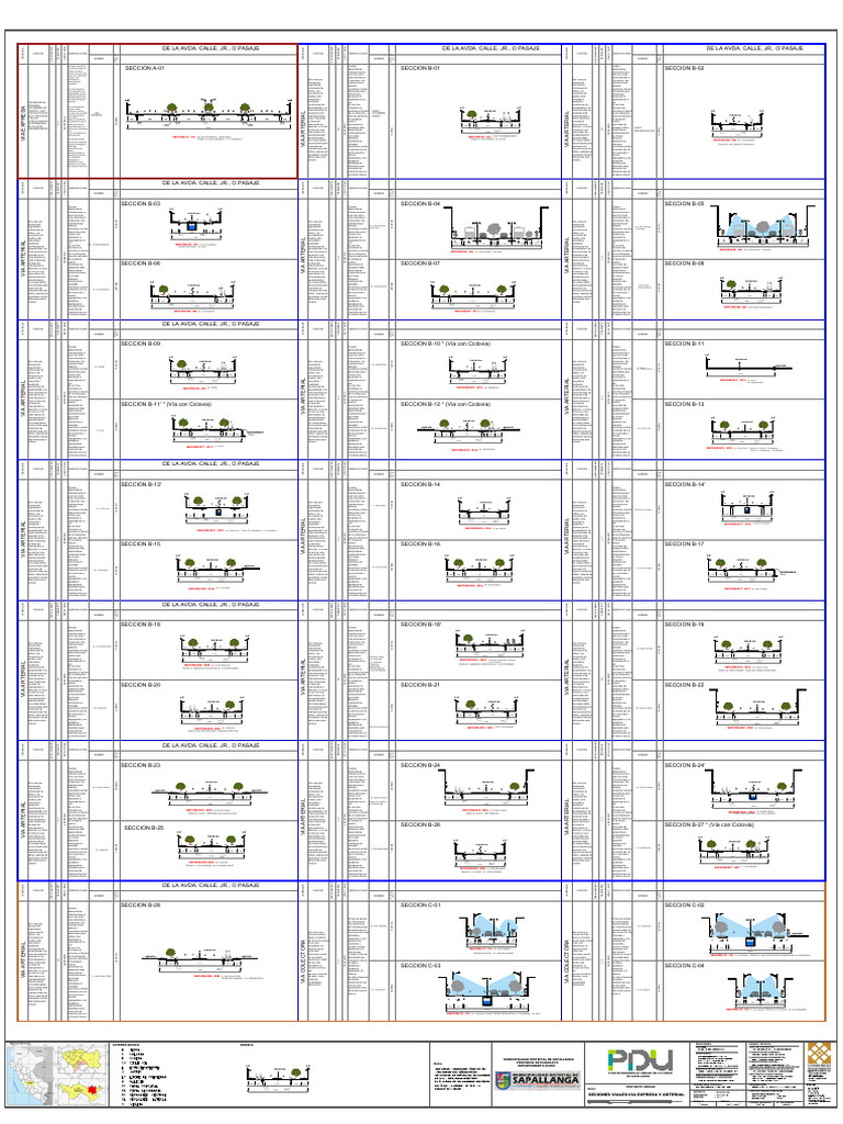 Pp-08 Plano de Secciones Viales-Lev. Obv-Model A | Descargar gratis PDF ...