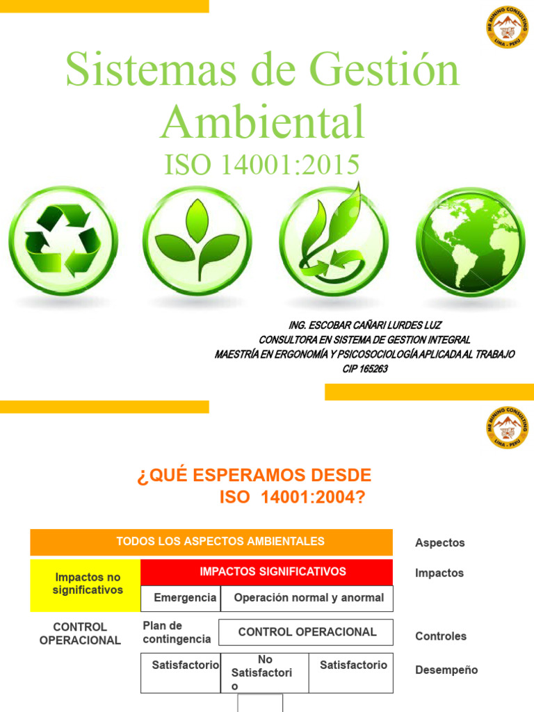 Iso 14001 - 2015 Sistema de Gestion Ambiental | PDF | Calidad (comercial) | Entorno natural