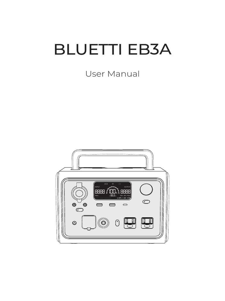BLUETTI EB3A Manual EN | PDF | Alternating Current | Power Inverter