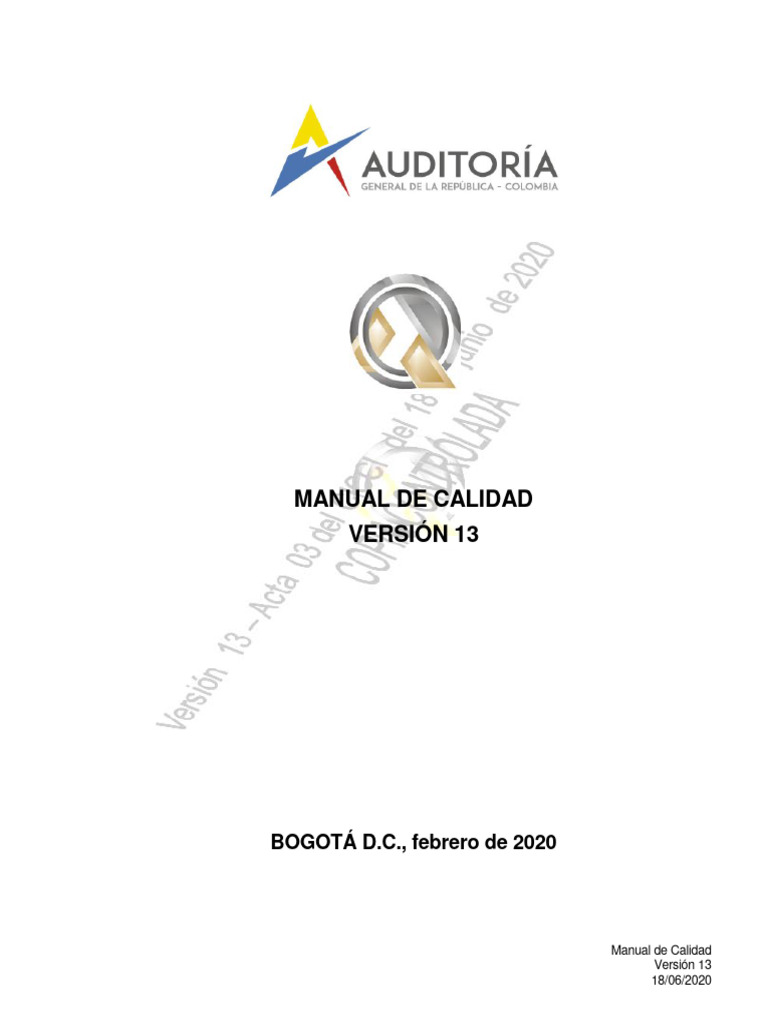 Manual de Calidad | PDF | Calidad (comercial) | Gestión de la calidad
