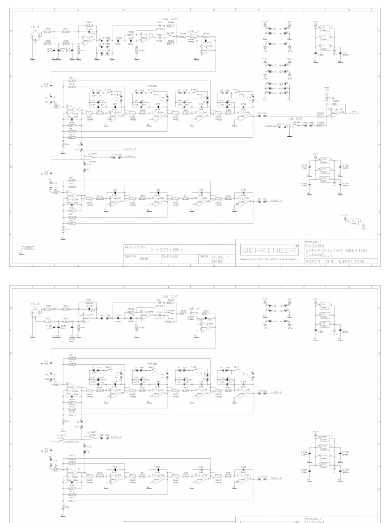 BEHRINGER CX3400 Schematic | PDF
