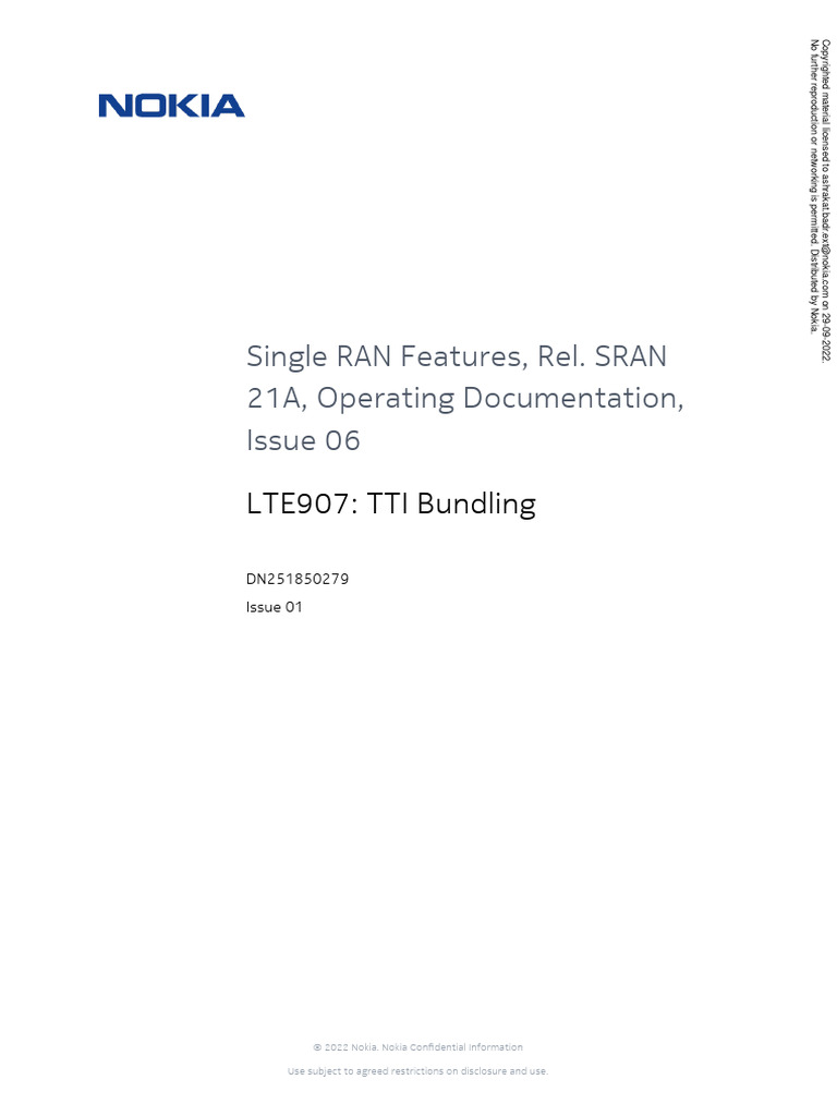 LTE907 TTI Bundling | PDF | Duplex (Telecommunications) | Copyright