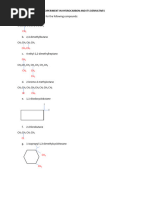 Hydrocarbon Naming & Drawing Worksheet | PDF