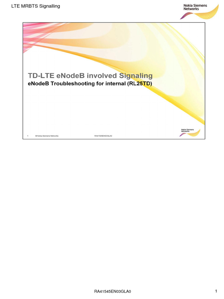 LTE MRBTS Signalling Procedures | PDF | Service Industries ...