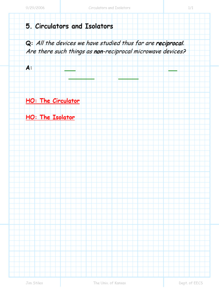 Circulators and Isolators Package | PDF | Physical Sciences | Electromagnetic Radiation