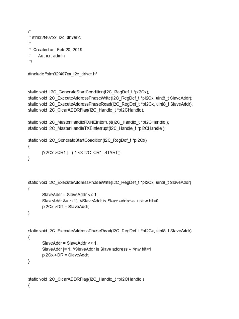 stm32f407xx_i2c_driver | PDF | Telecommunications | Manufactured Goods