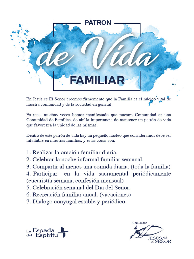 Patron de Vida Familiar | PDF