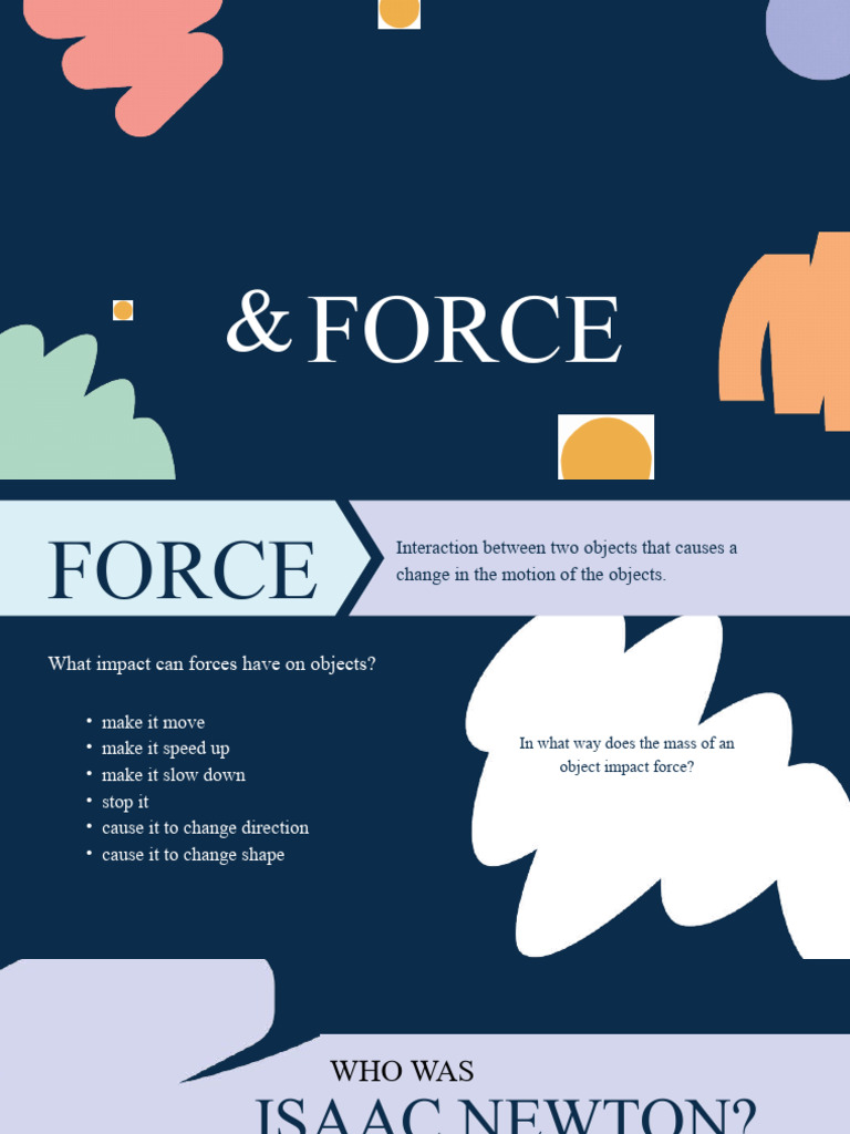Force and Motion Student Presentation Colorful Illustrated - 20240206 ...