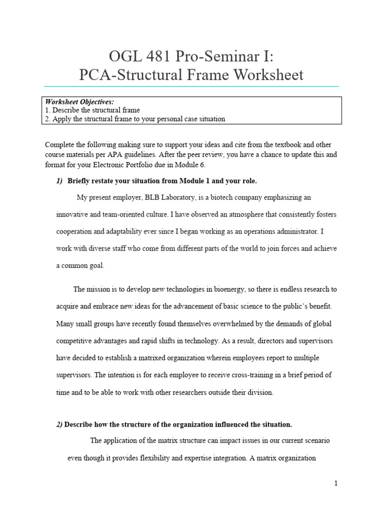Module 2 Structure Pca and Peer Review | PDF | Change Management | Business