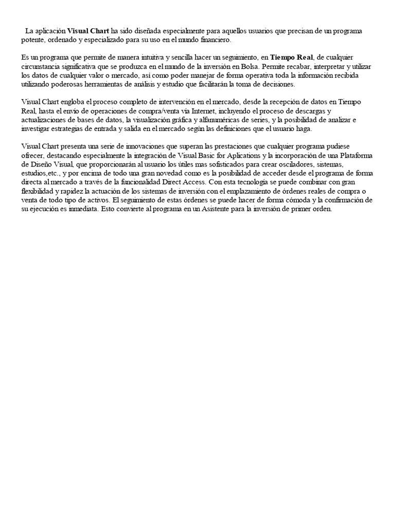 Manual Visual Chart 4 - Español - by Raymar | PDF | Programa de ...