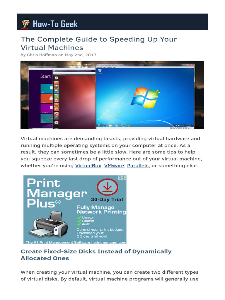 Speed Up Virtual Machines: Tips & Tricks | PDF | Virtual Machine | Antivirus Software