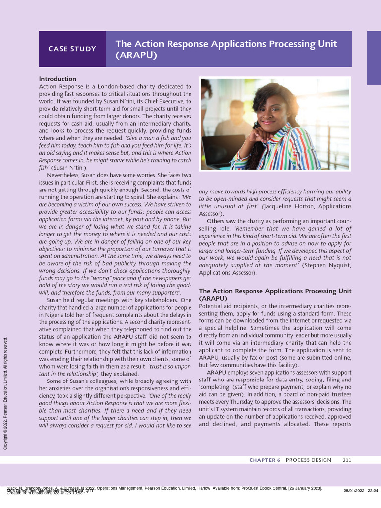 Case Study - The Action Response Applications Processing Unit ARAPU | PDF