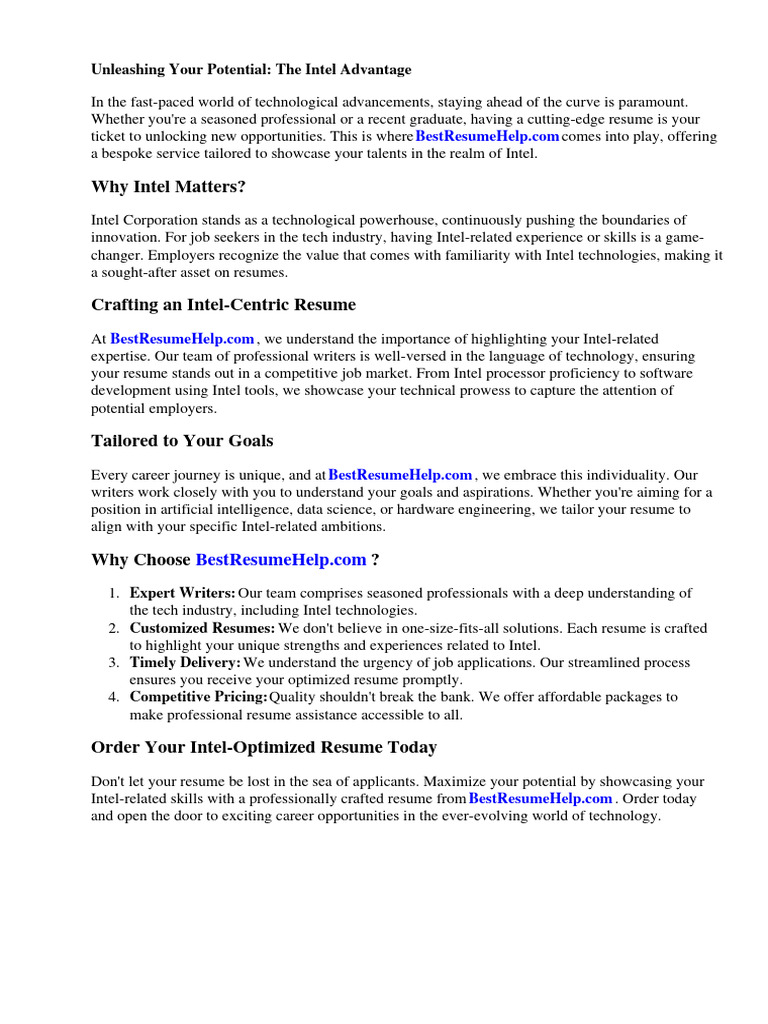 Intel Cover Letter | PDF | Résumé | Innovation