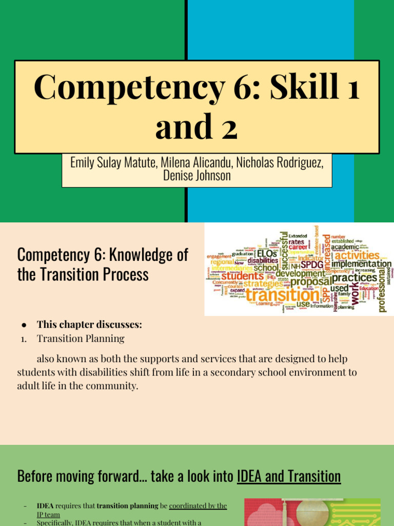 Competency 6 Skills 1 And 2 Pdf Individualized Education Program