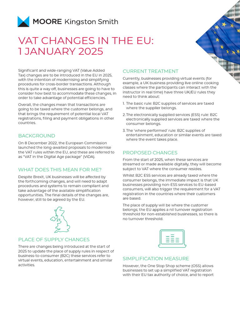 EU VAT Changes Impact on UK Businesses | PDF | Value Added Tax | Economies