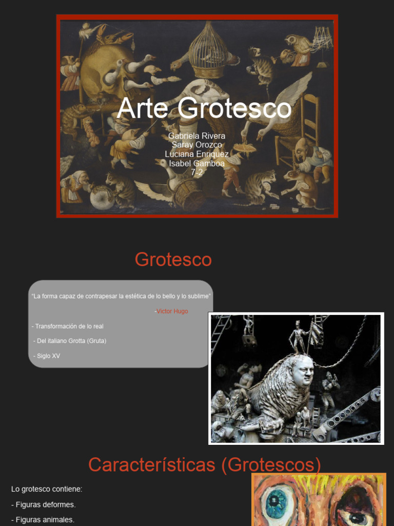 Arte Grotesco y Obras Icónicas | PDF | Grotesco | Medusa