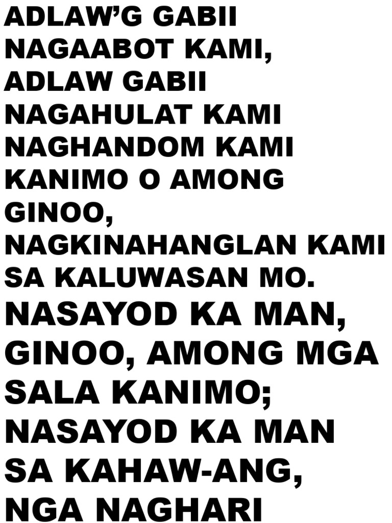 Adlaw Gabii | PDF