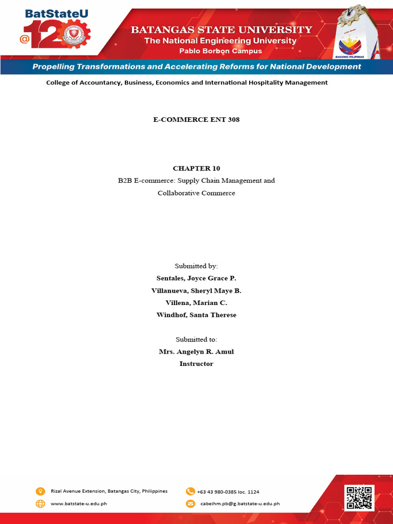 ENT 308 Chapter 10 Narrative Report | PDF | Supply Chain | E Commerce