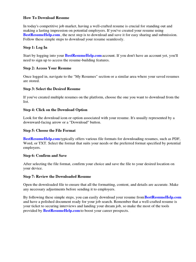 How To Download Resume From Indeed App | Download Free PDF | Résumé ...