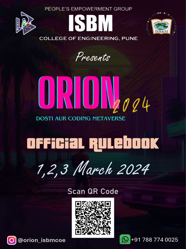 Orion 2024 Rulebook Final | PDF | Paintings | Engineering