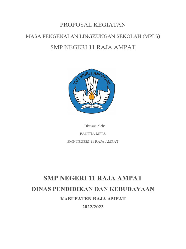 Proposal Kegiatan MPLS | PDF