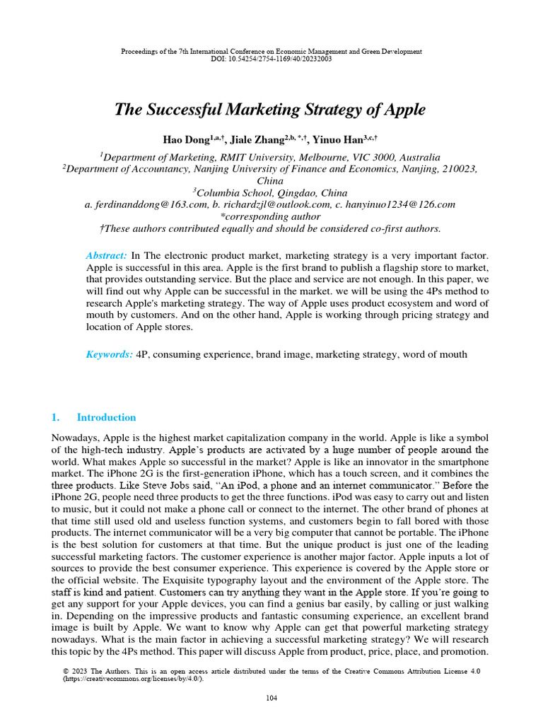 The Successful Marketing Strategy of Apple | PDF | Apple Inc. | I Phone