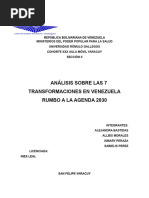 Las Siete Transformaciones (7t) | PDF | Venezuela | Estado (política)