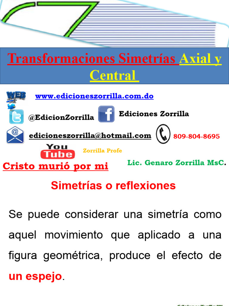 1 Simetria Axial y Central | Descargar gratis PDF | Rotación | Sistema ... 1 Simetria Axial y Central | Descargar gratis PDF | Rotación | Sistema ...
