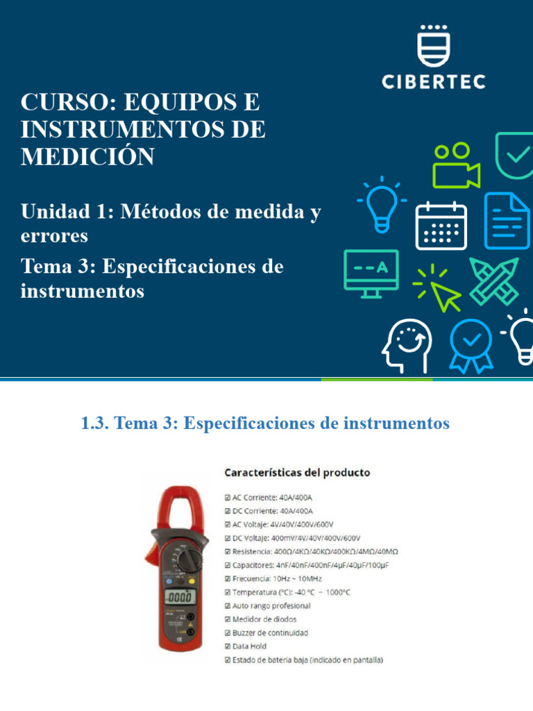 PPT Unidad 01 Tema 03 2022 03 Equipos e Instrumentos de Medición ...