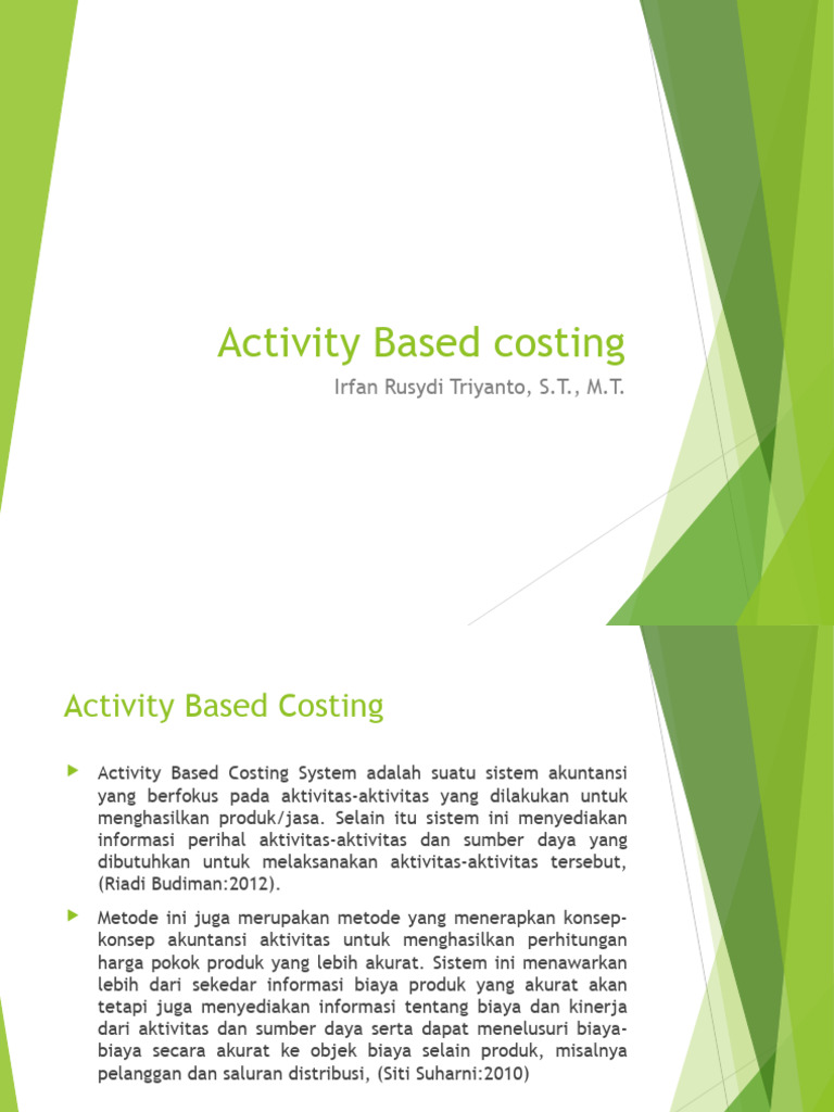 Pertemuan 13 Activity Based Costing | PDF | Bisnis | Pengelolaan ...
