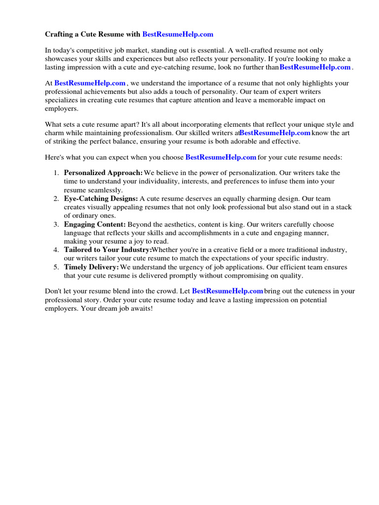 Cute Resume | Download Free PDF | Résumé | Microsoft Word