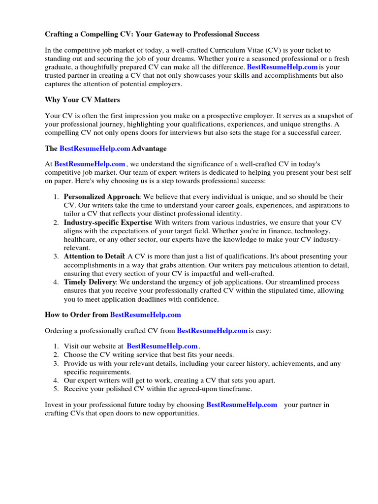 How To Make CV or Curriculum Vitae | PDF | Résumé