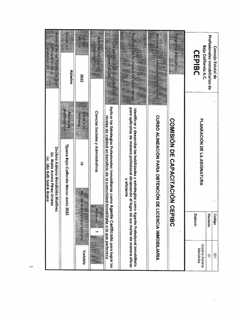 Temario General 40 Horas 2024 Asesor Inmobiliario | PDF