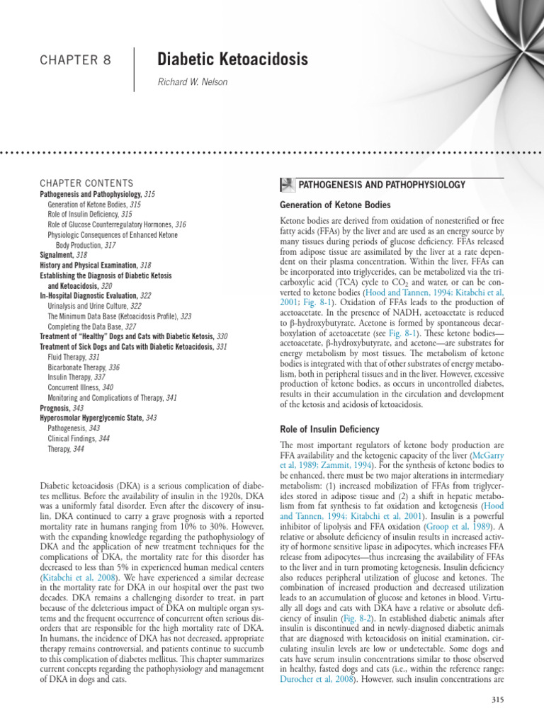 Chapter 8 - Diabetic Ketoacidosis | PDF | Ketosis | Insulin