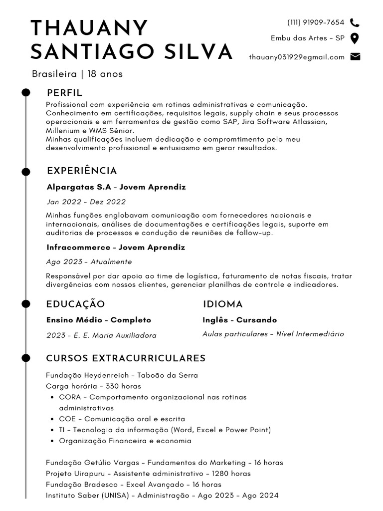 Currículo Atualizado 2024 | PDF