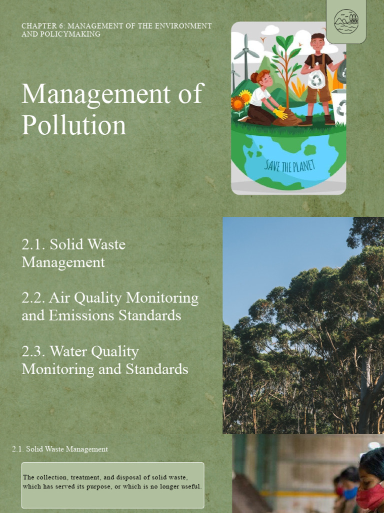 Management of Pollution | PDF | Water Quality | Environmental Monitoring