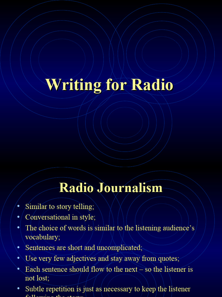 Writing For Radio | PDF | News Broadcasting | News