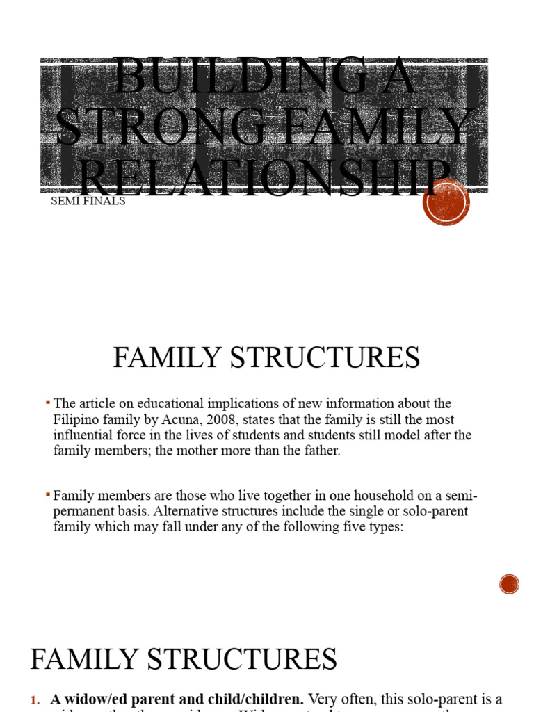 Building A Strong Family Relationship | Download Free PDF | Family ...