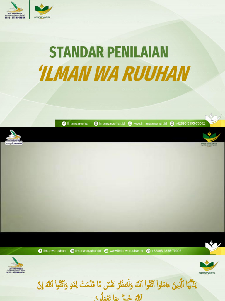 Standar Penilaian Ilman Wa Ruuhan | PDF