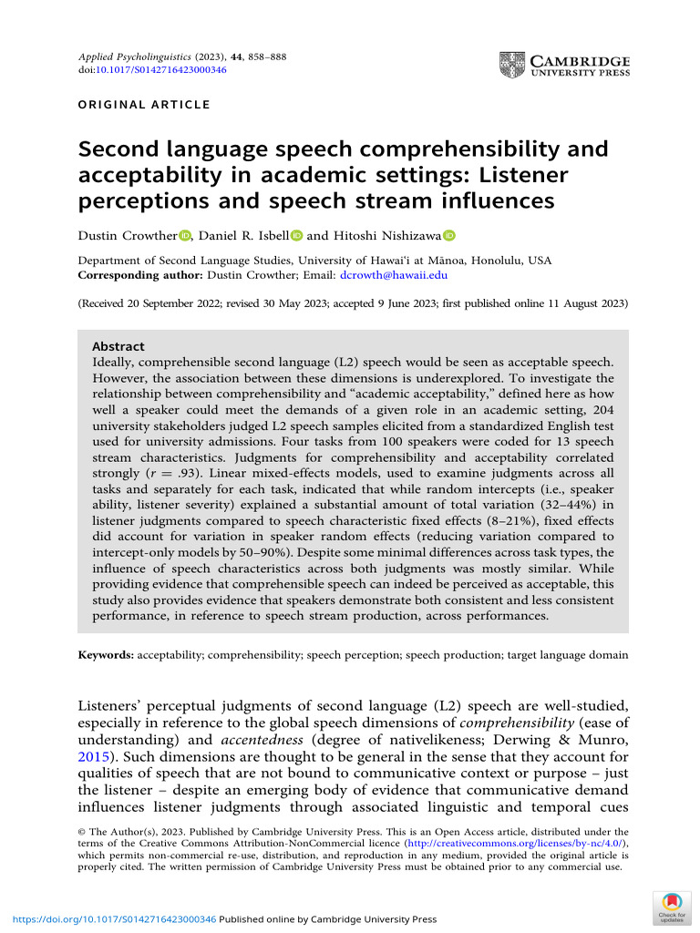 Article 18 | PDF | Fluency | Speech
