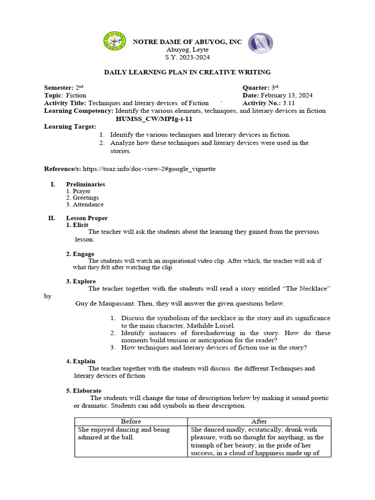 Humss - Cw/Mpig-I-11: Abuyog, Leyte S.Y. 2023-2024 | PDF