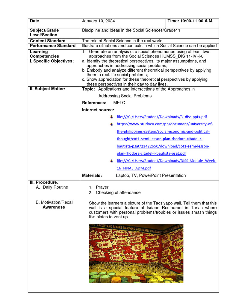 Diss - LP - Q2 - W8 - Cadelina, Jhonabie | PDF | Émile Durkheim | Behavioural Sciences