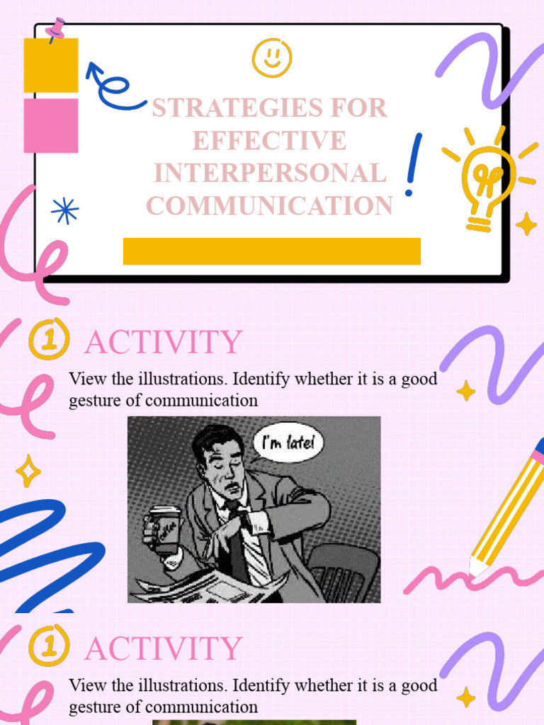 Strategies For Effective Interpersonal Communication | PDF ...