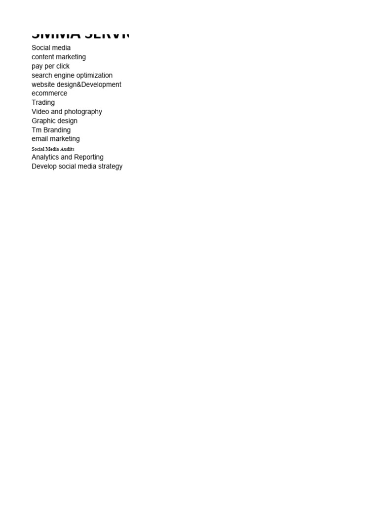 Smma Services | PDF | Social Media | Popular Culture & Media Studies