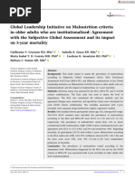 Espen Fact Sheet Glim | PDF | Malnutrition | Medical Diagnosis