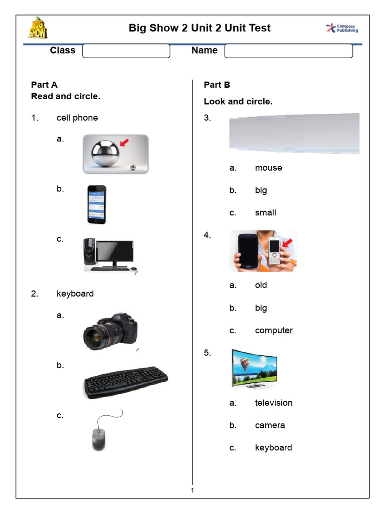 Big Show 2 Unit 2 Test Overview Pdf