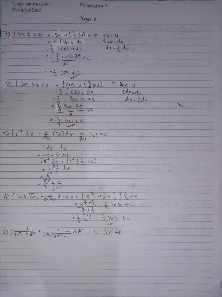 011 - Sigit Hermawan - Tugas 2 - MTK 2 | PDF
