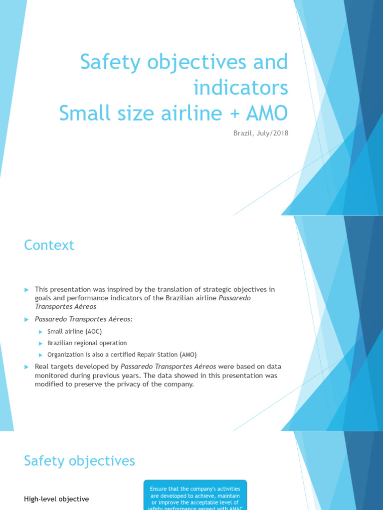 SMS - Objectives and Indicators - ENG | PDF | Risk | Aviation Safety