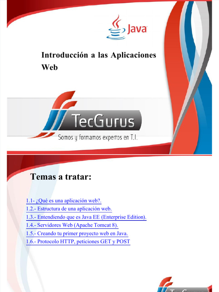 Introduccion A Aplicaciones Web en JAVA | PDF | Redes | Internet y web Introduccion A Aplicaciones Web en JAVA | PDF | Redes | Internet y web