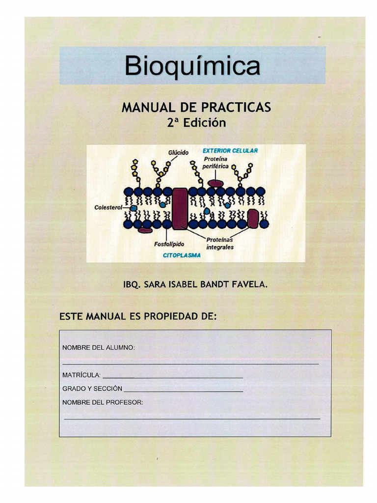Bioquimica Manual De Practicas Pdf